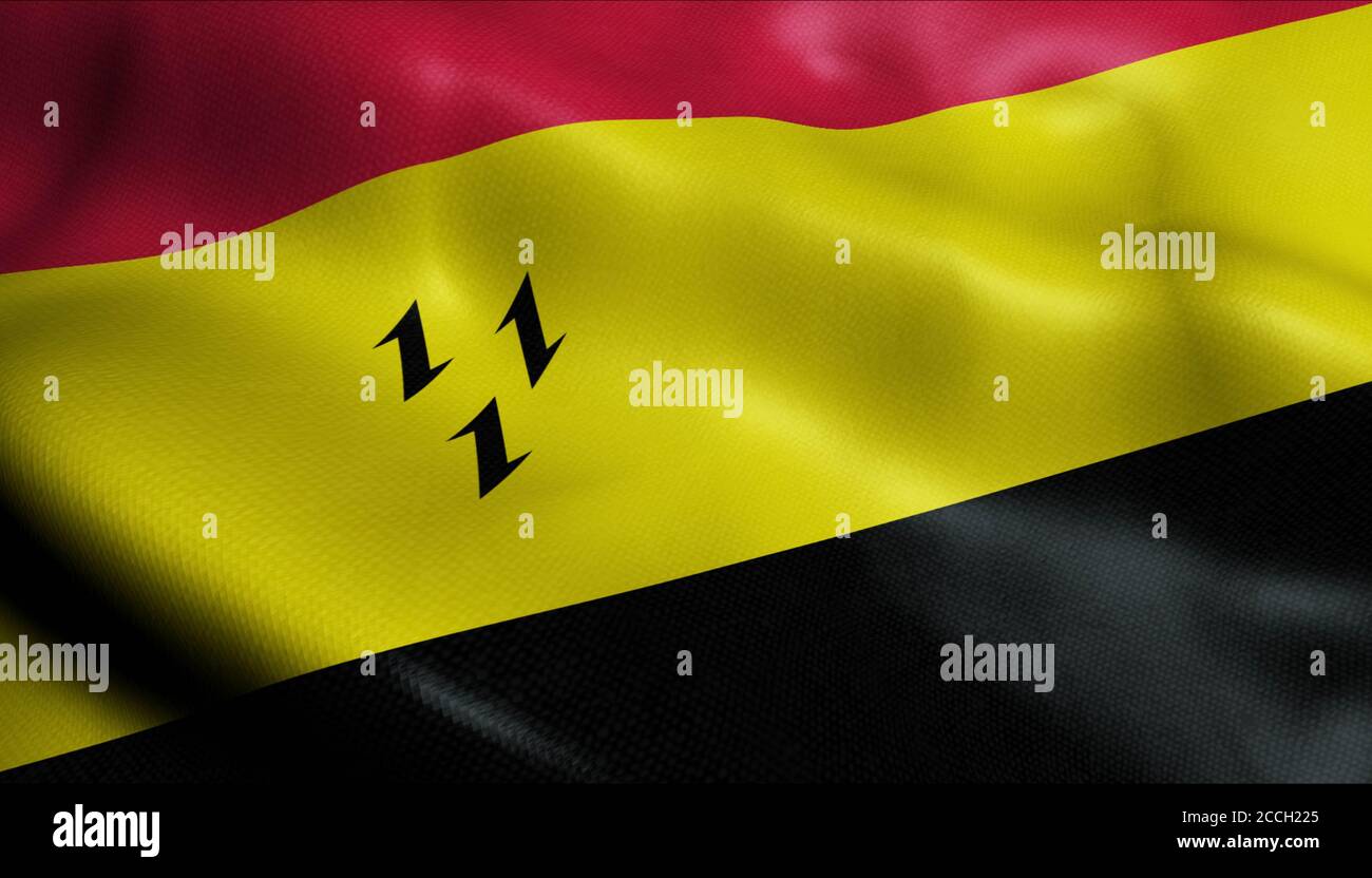 3D Illustration of a waving Holand city flag of Purmerend (Netherlands ...