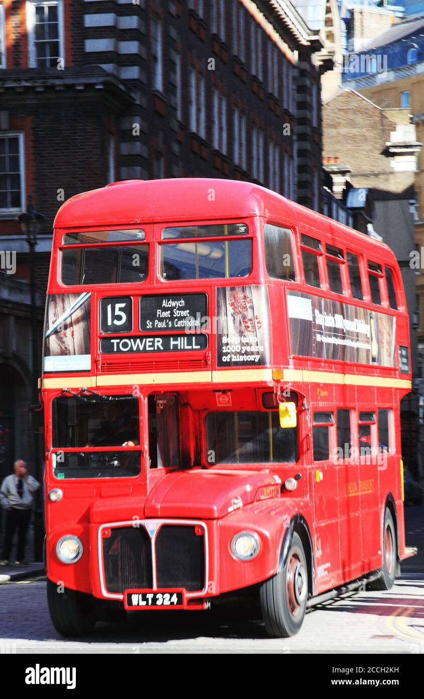 1950s london double decker bus hi-res stock photography and images - Alamy