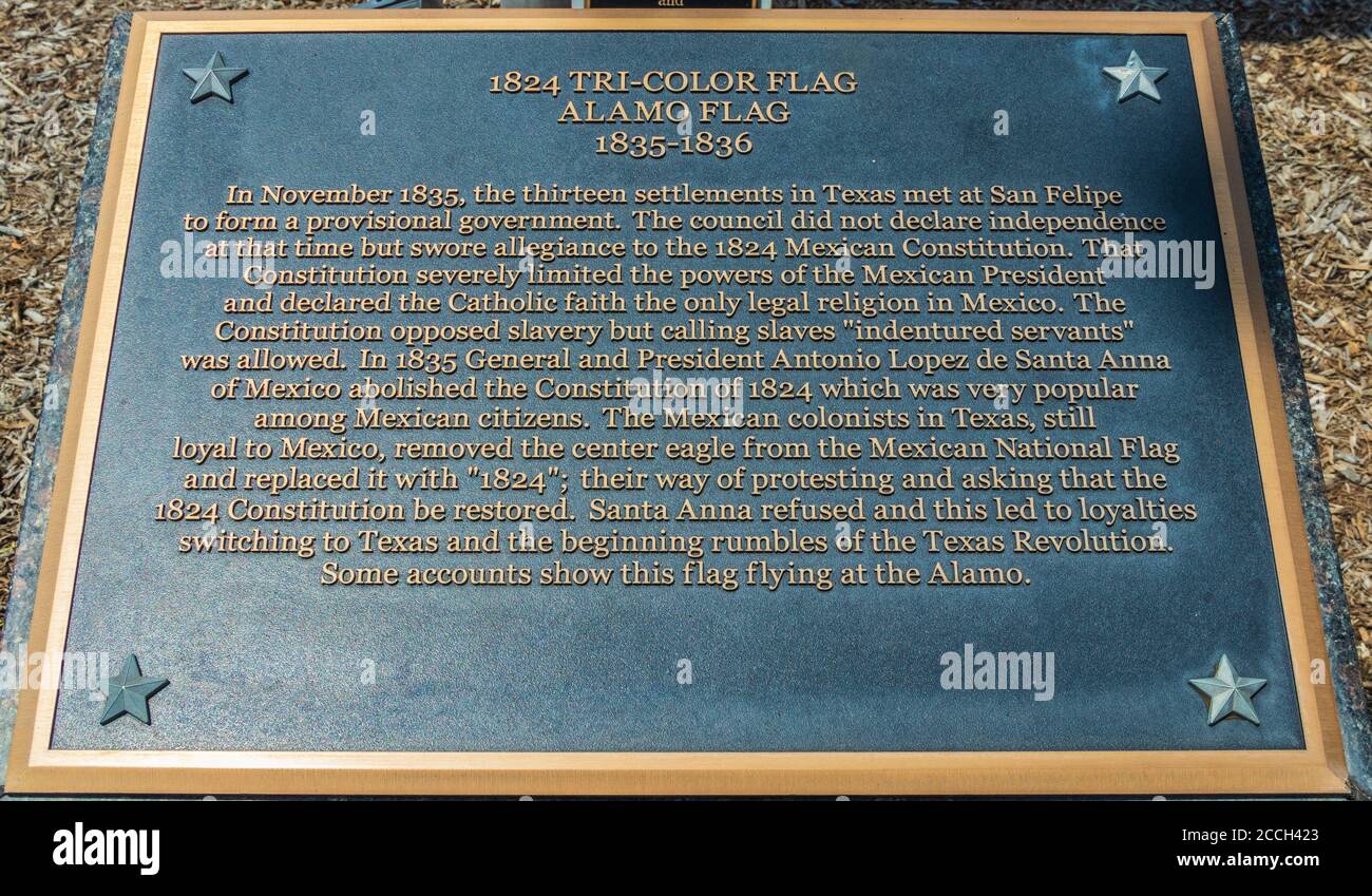 1824 tri color flag plaque hi-res stock photography and images - Alamy