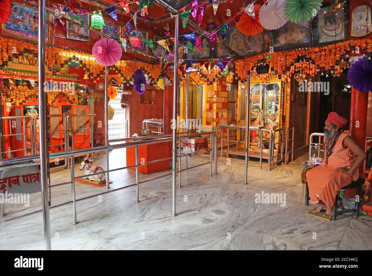 Beawar, India. 22nd Aug, 2020. View of a Ganpati Temple looks deserted ...