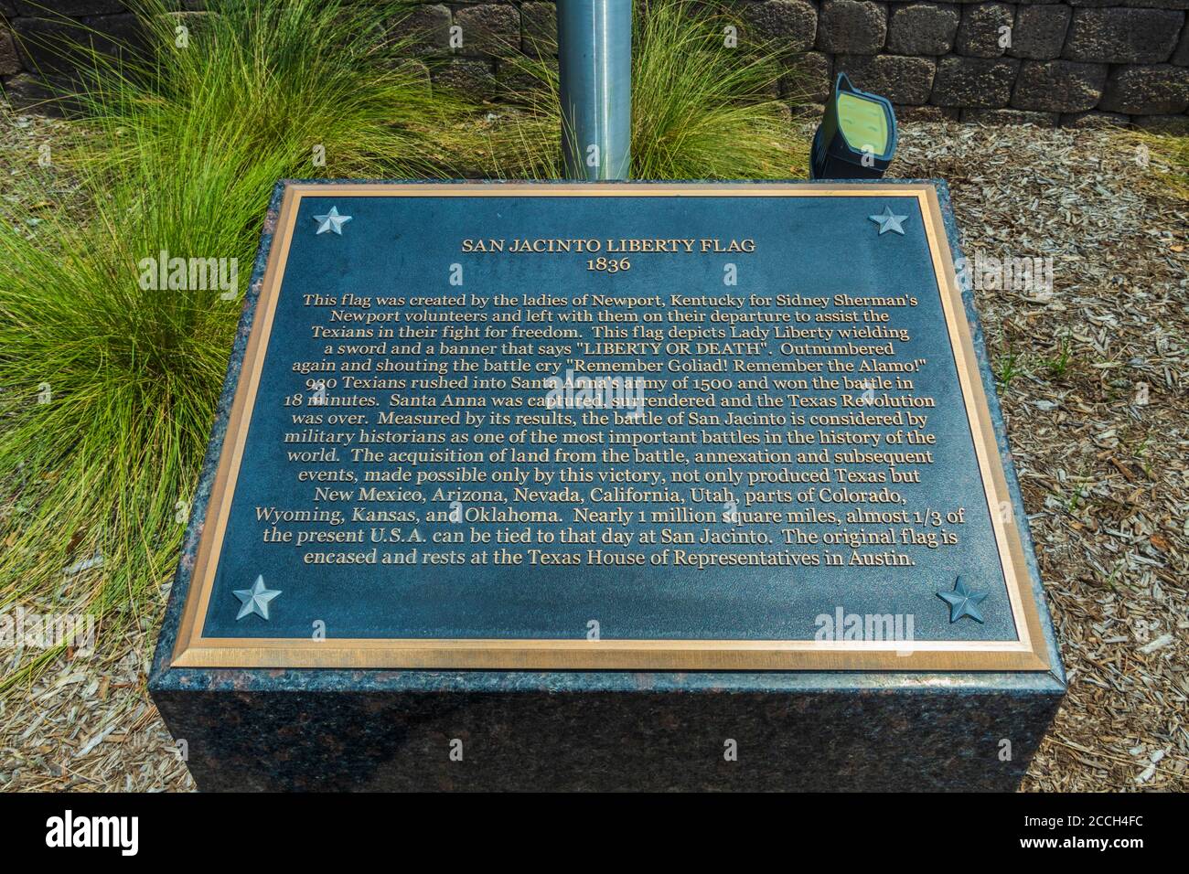 Texas lone star flag plaque hi-res stock photography and images - Alamy