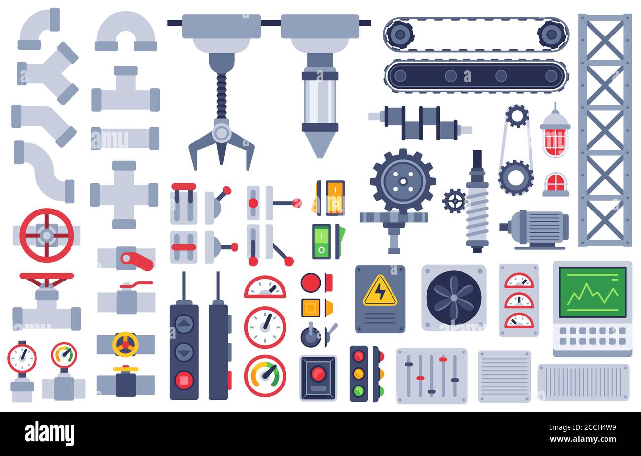 Machine parts. Auto technical mechanisms, gear equipment, engine ...