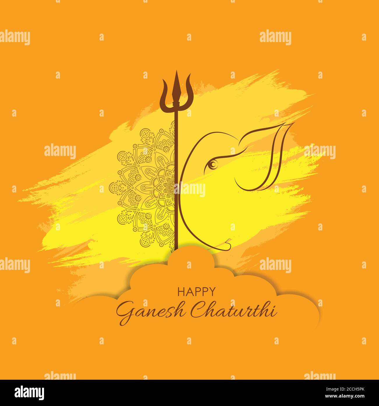 Vector Illustration of Lord Ganpati abstract background for Ganesh ...