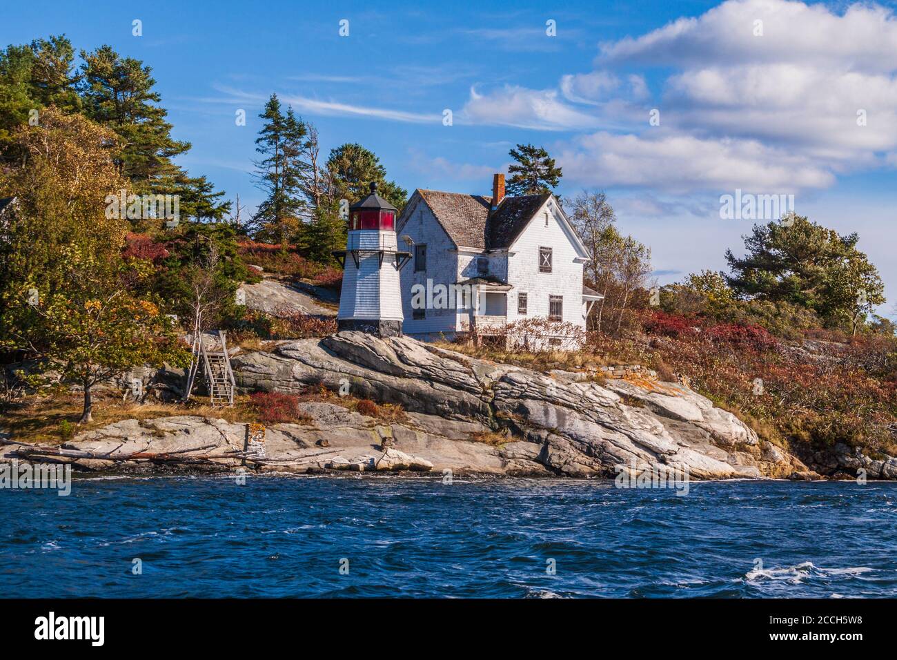 Perkins Island Lighthouse, located on the southwest tip of Perkins ...