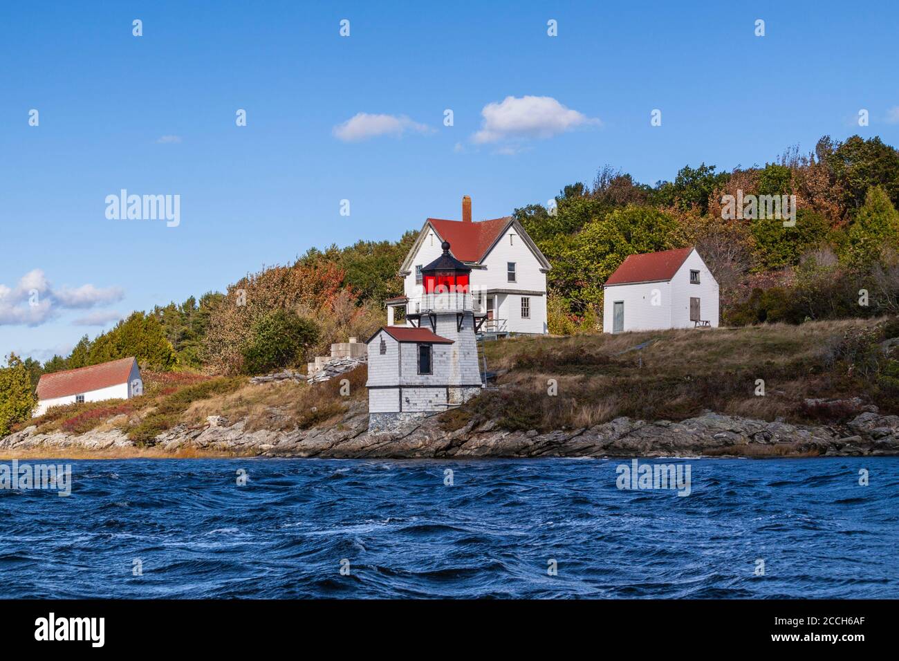 Squirrel Point Lighthouse, located on the southwest tip of Arrowsic ...