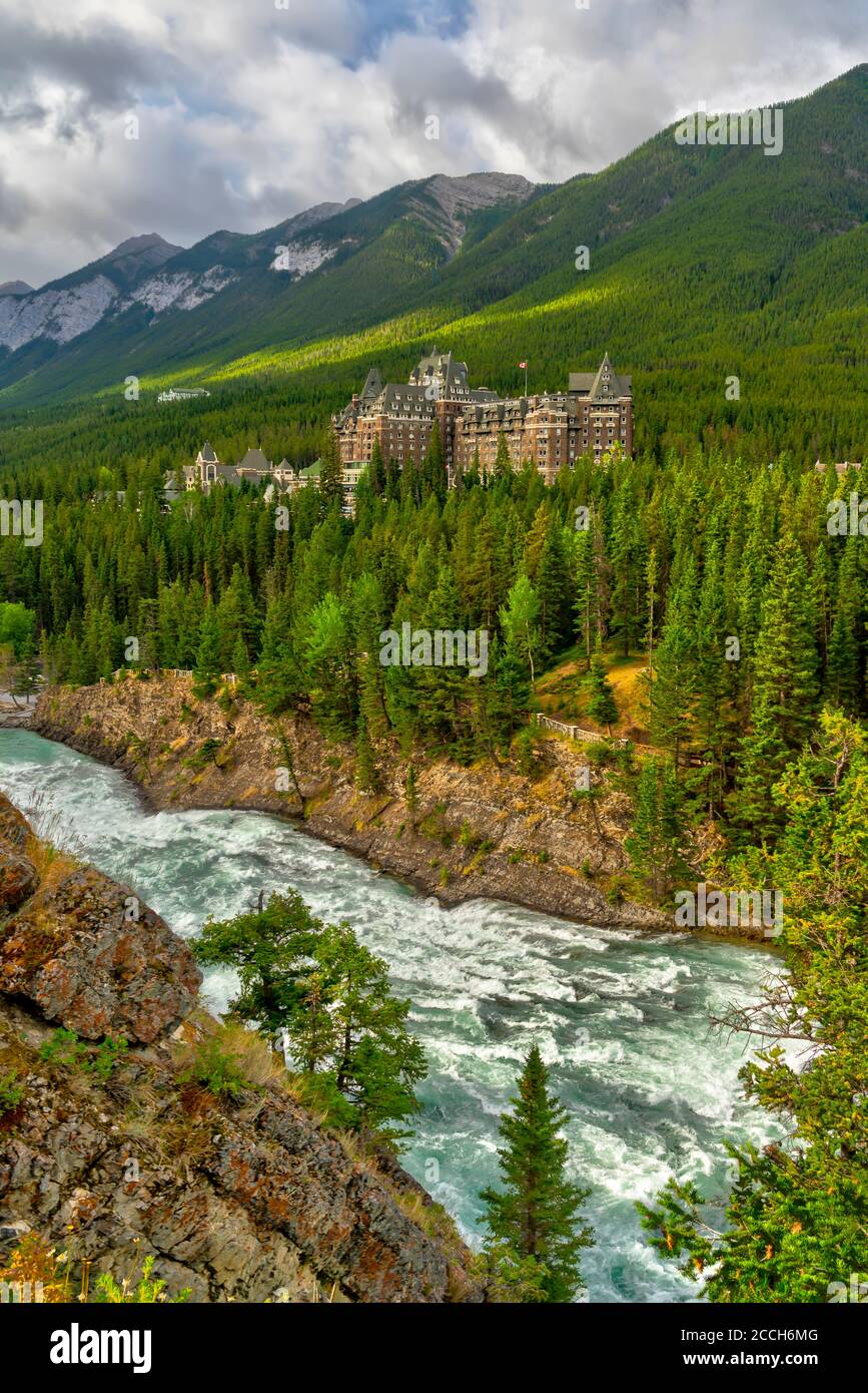 The Fairmont Banff Springs Hotel, Banff, Alberta, Canada Stock Photo ...