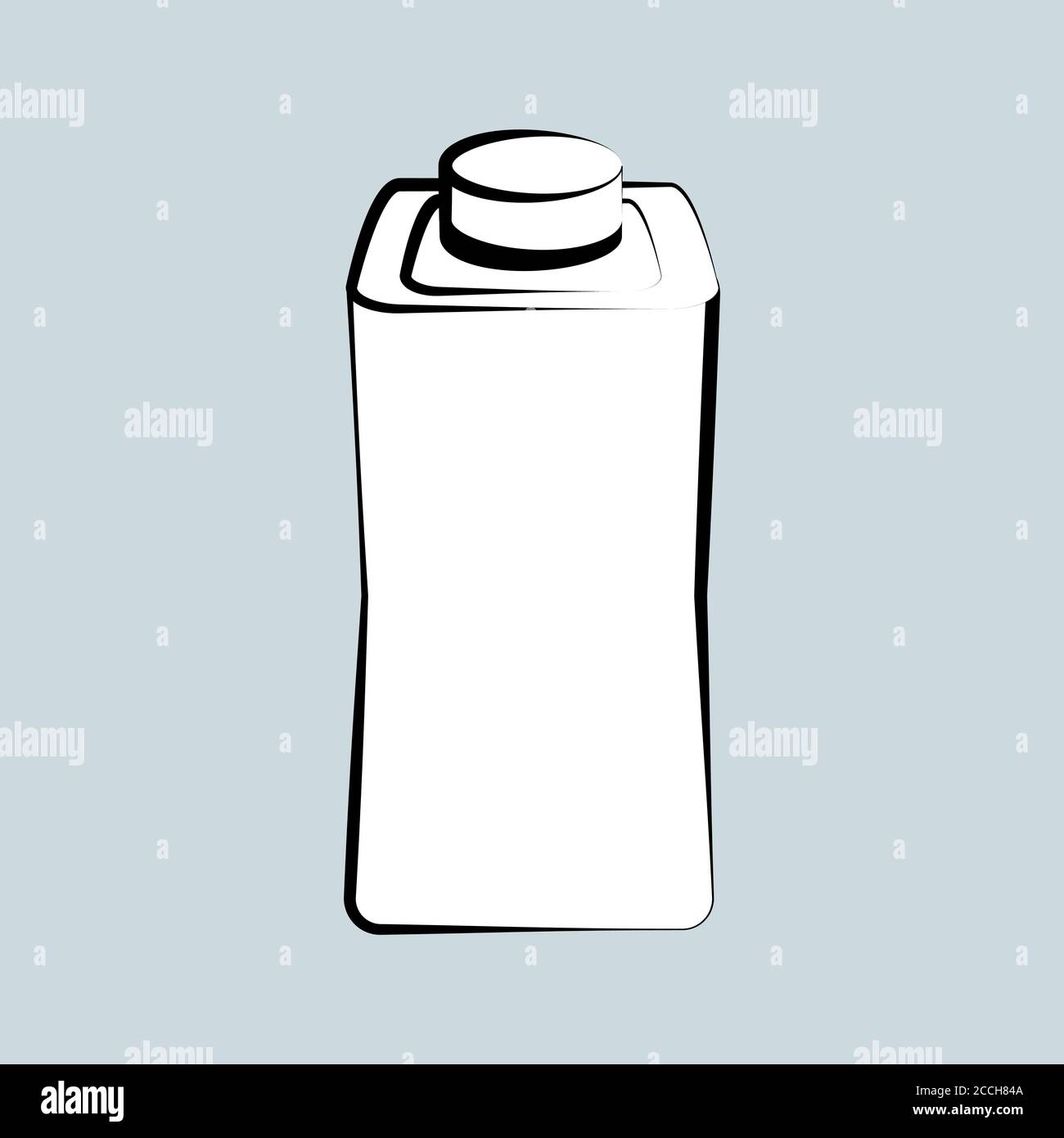 Dairy Milk container icon in brush linear, outline flat style, isolated ...