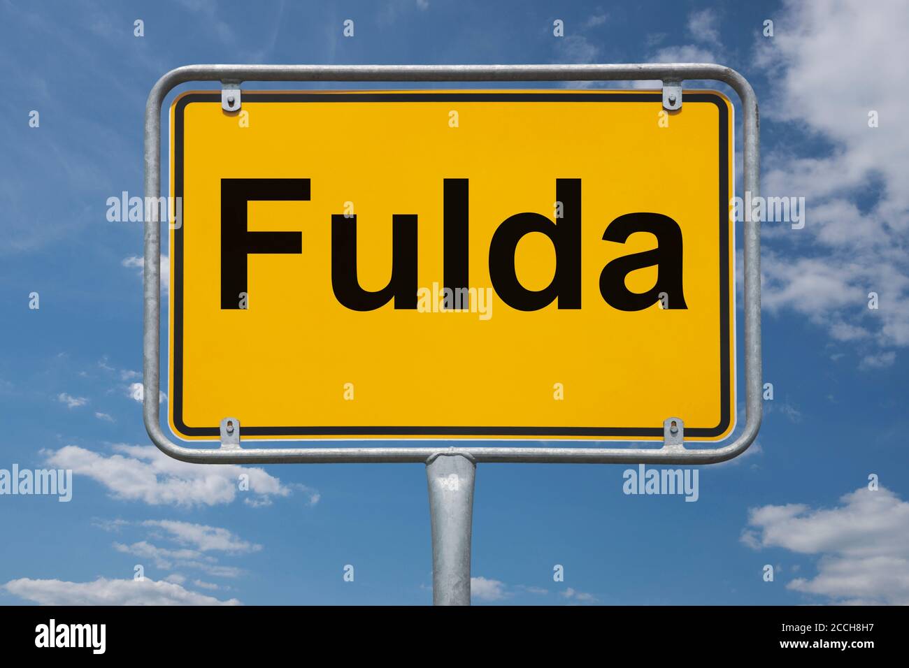 Ortstafel Fulda, Hessen, Deutschland | Place name sign Fulda, Hesse ...