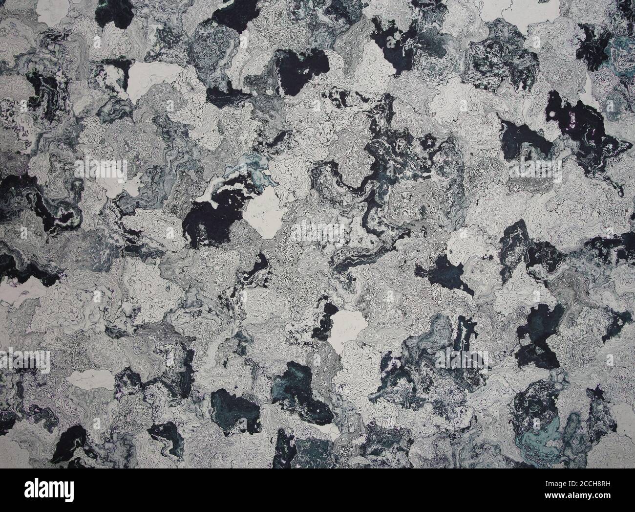 Black and grey haphazard random design on solid sheet of wallpaper ...