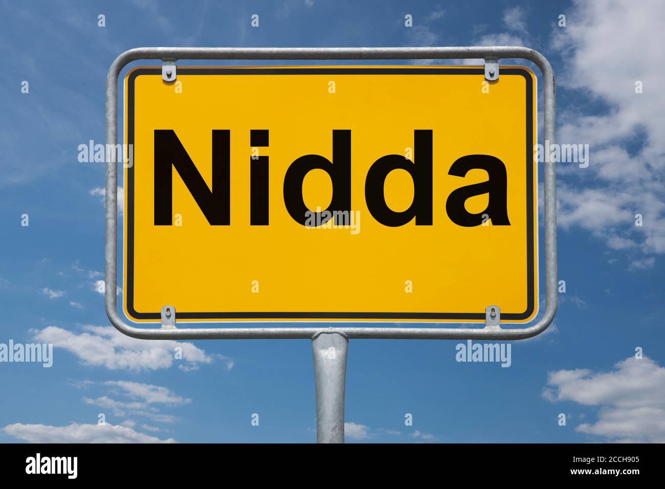 Ortstafel Nidda, Hessen, Deutschland | Place name sign Nidda, Hesse ...
