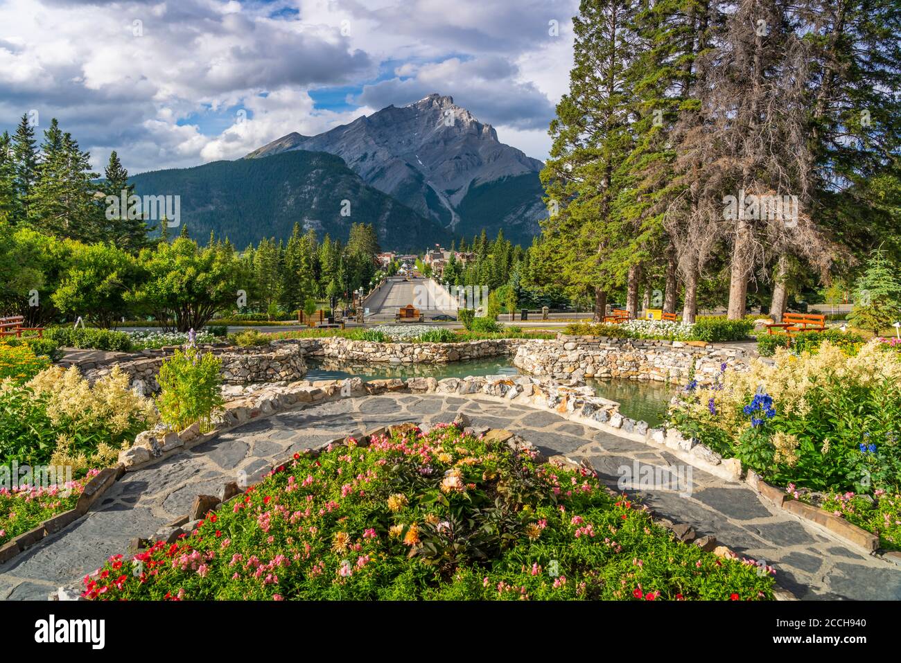 The Cascades of Time Gardens in the Banff Townsite, Banff, Alberta ...