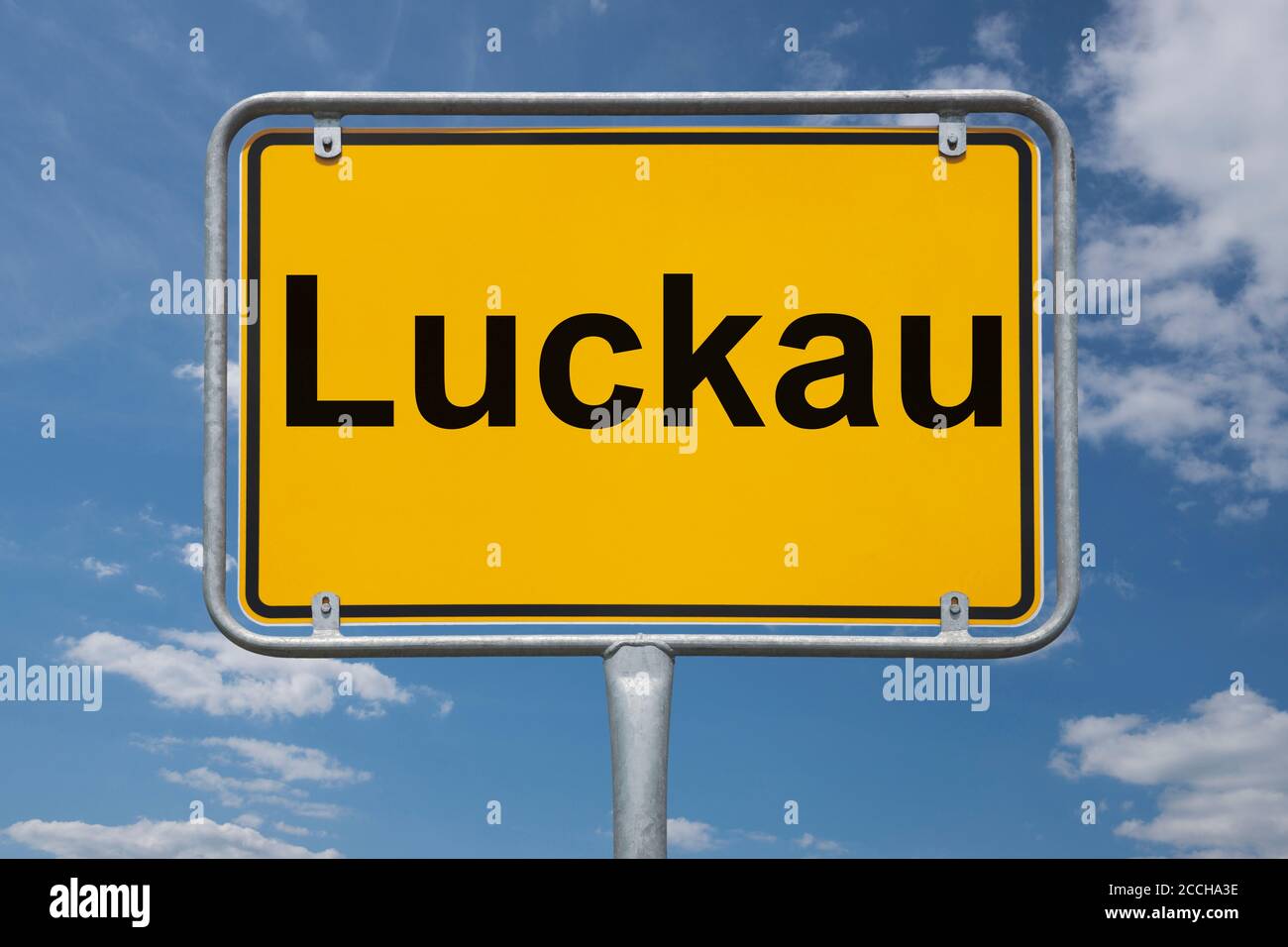 Ortstafel Luckau, Brandenburg, Deutschland | Place name sign Luckau ...