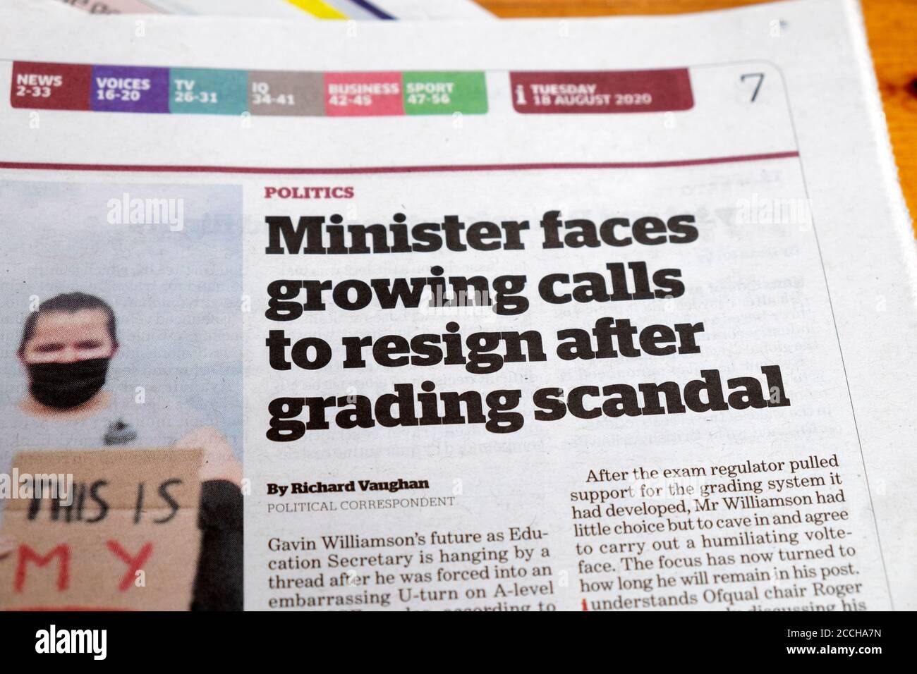 "Minister faces growing calls to resign after grading scandal" i ...