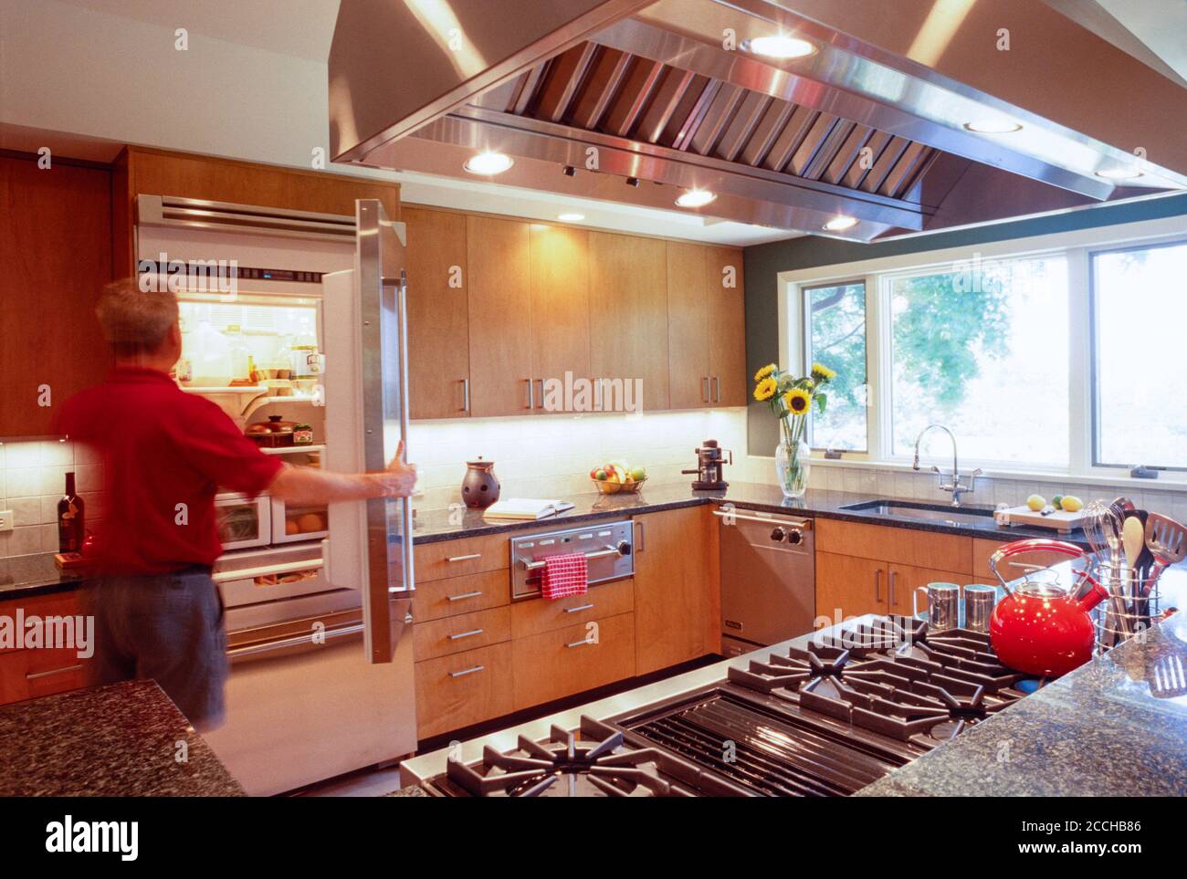 Upscale kitchen in northeastern United States Stock Photo - Alamy