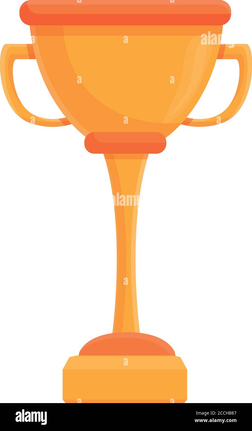 Gold golf cup icon. Cartoon of gold golf cup vector icon for web design ...