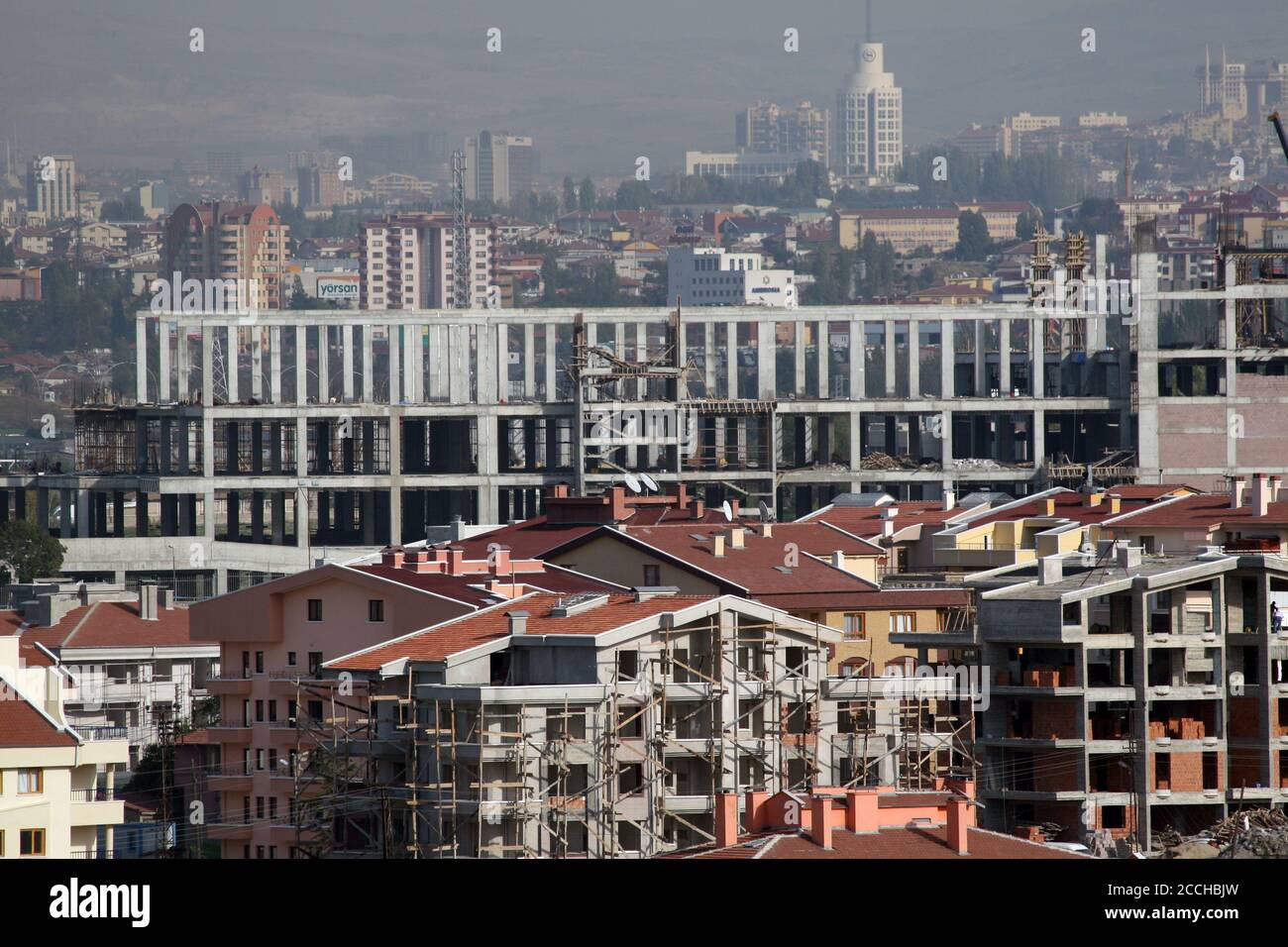 The capital of Turkey the biggest construction made in Ankara. Çankaya ...