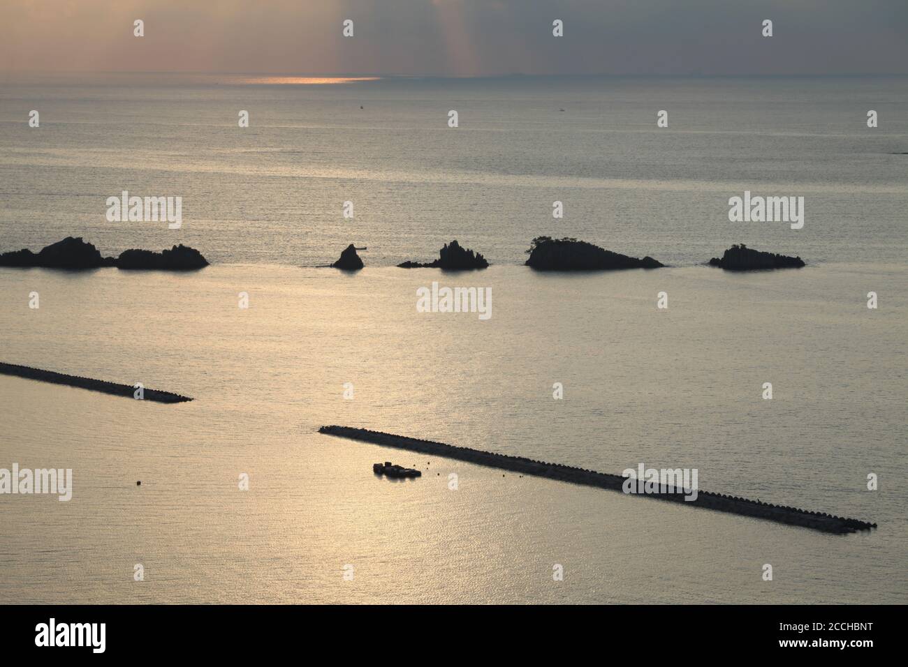 hashikuiiwa famous rocks on the sea in the morning in wakayama Japan ...