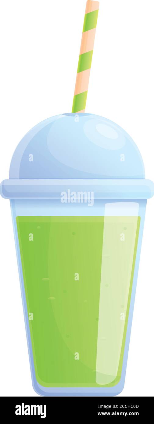 Green smoothie juice icon. Cartoon of green smoothie juice vector icon ...