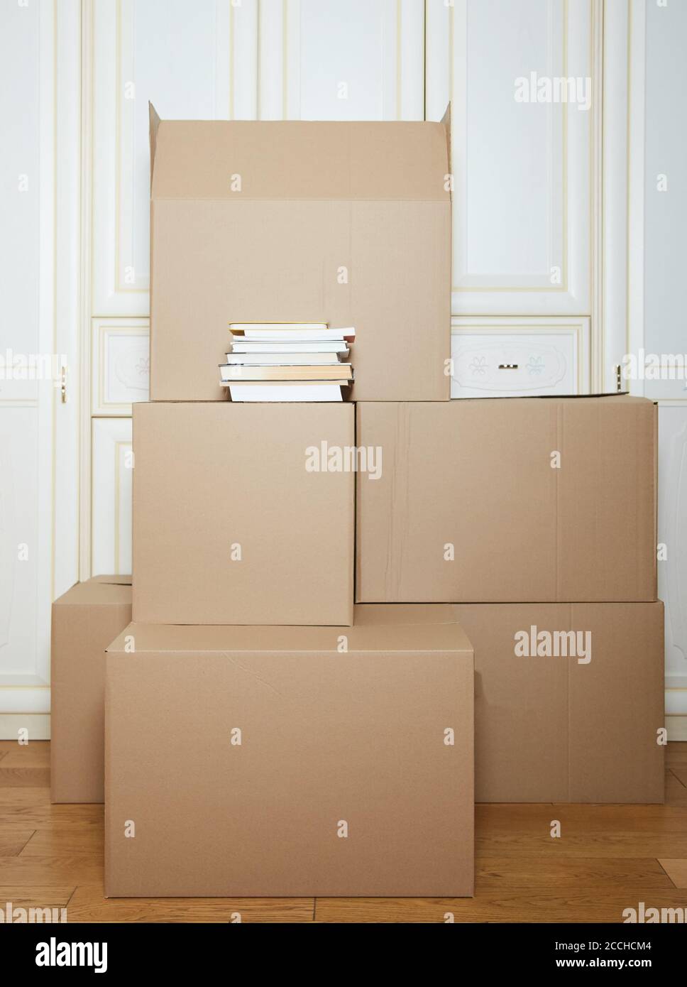 moving boxes. cardboard box. stack of boxes Stock Photo - Alamy