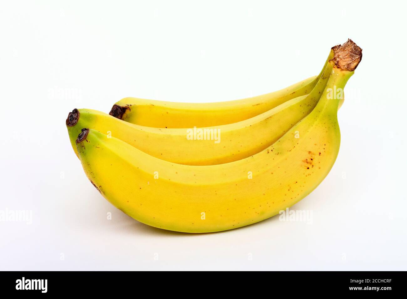 Bunch of three bananas isolated on a white background Stock Photo - Alamy