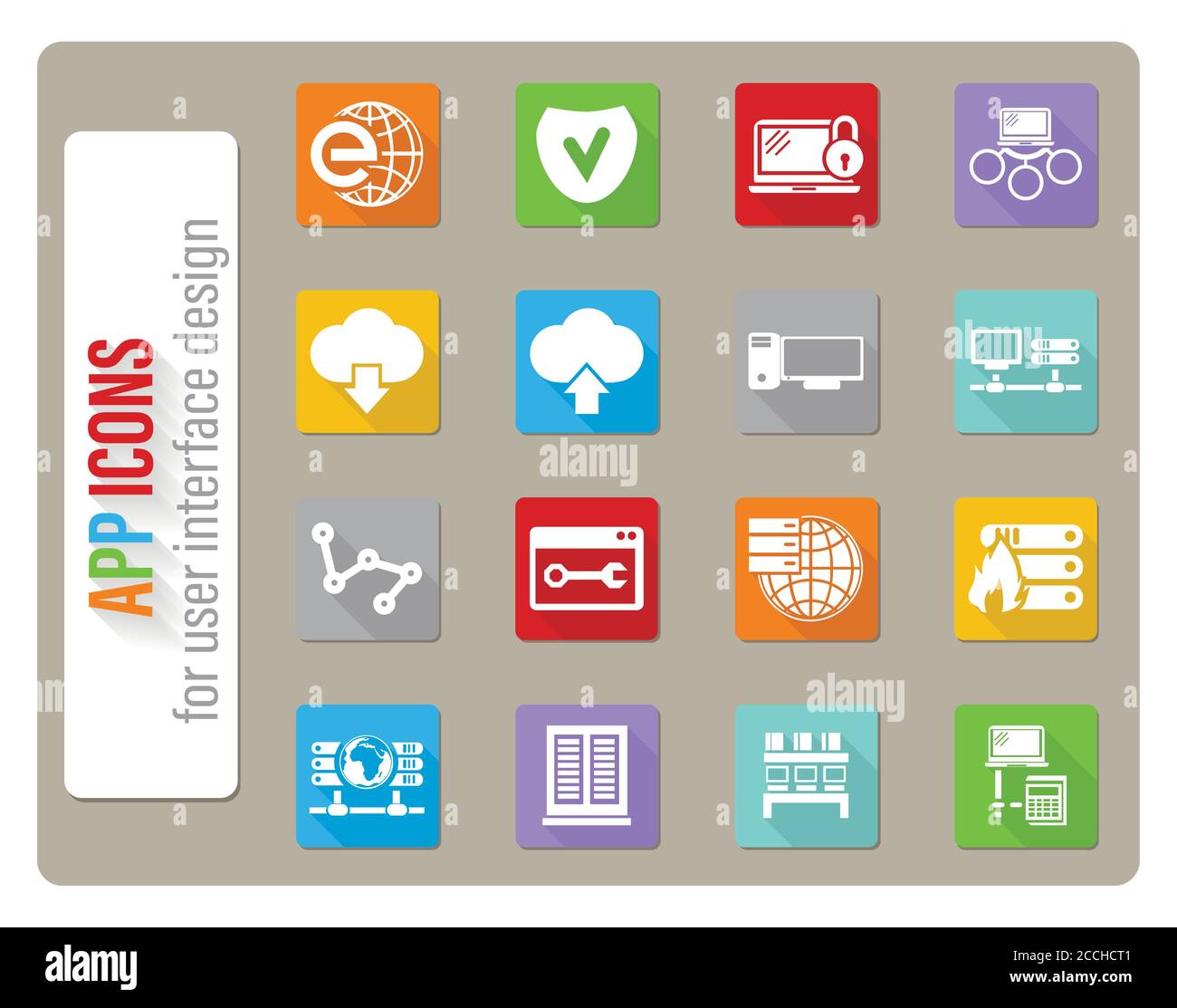 server icon set Stock Vector Image & Art - Alamy