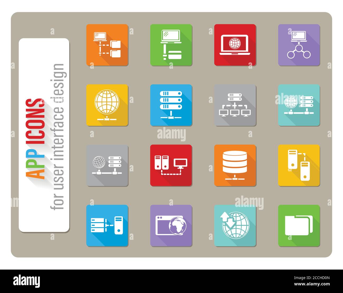 server icon set Stock Vector Image & Art - Alamy