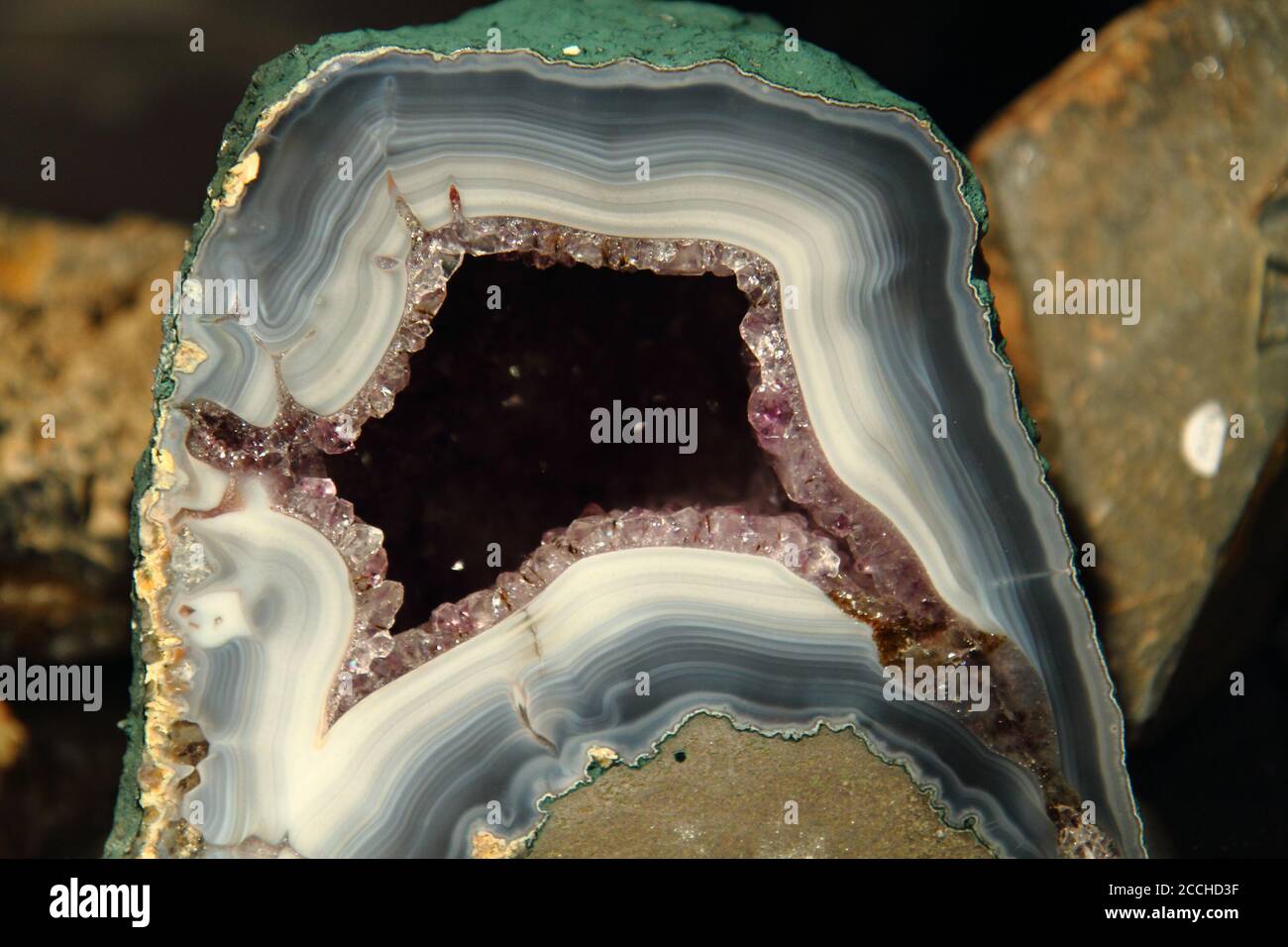 Inside amethyst geode quartz hi-res stock photography and images - Alamy