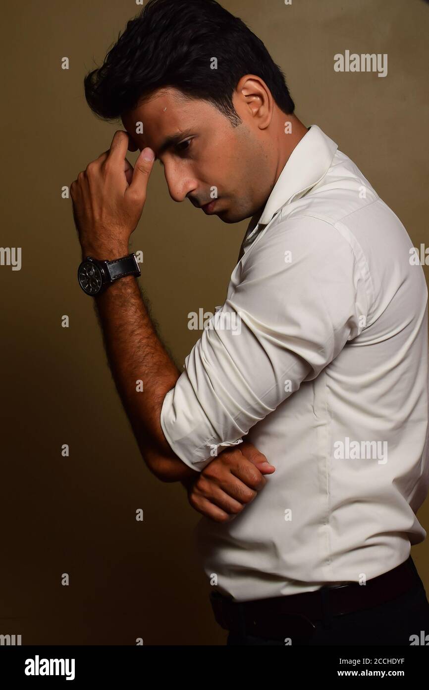 New Delhi India – March 30 2020 : Man portrait, smart casual man ...