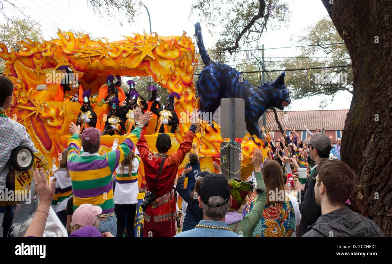 Mardi Gras float in the Rex parade. New Orleans, LA Stock Photo - Alamy