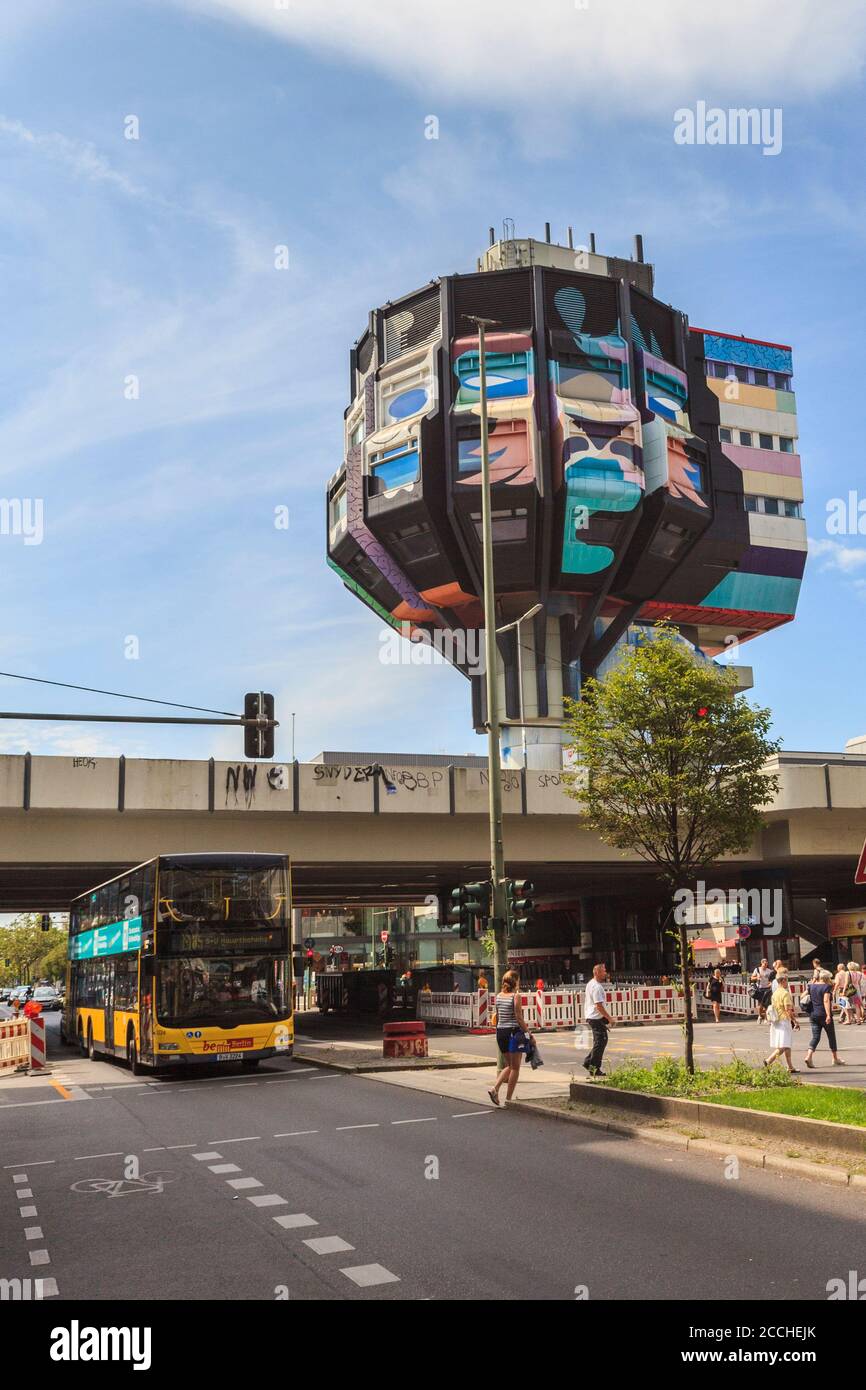 Bierpinsel, Steglitz, Berlin. Brutalist architecture Stock Photo - Alamy