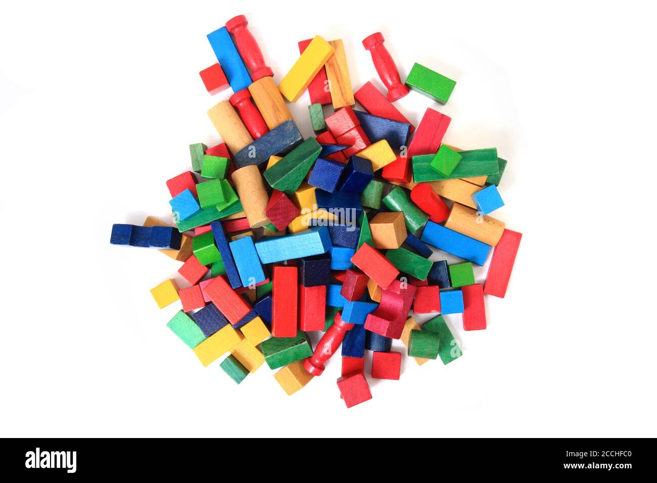 wooden bricks (toy) isolated on the white background Stock Photo - Alamy
