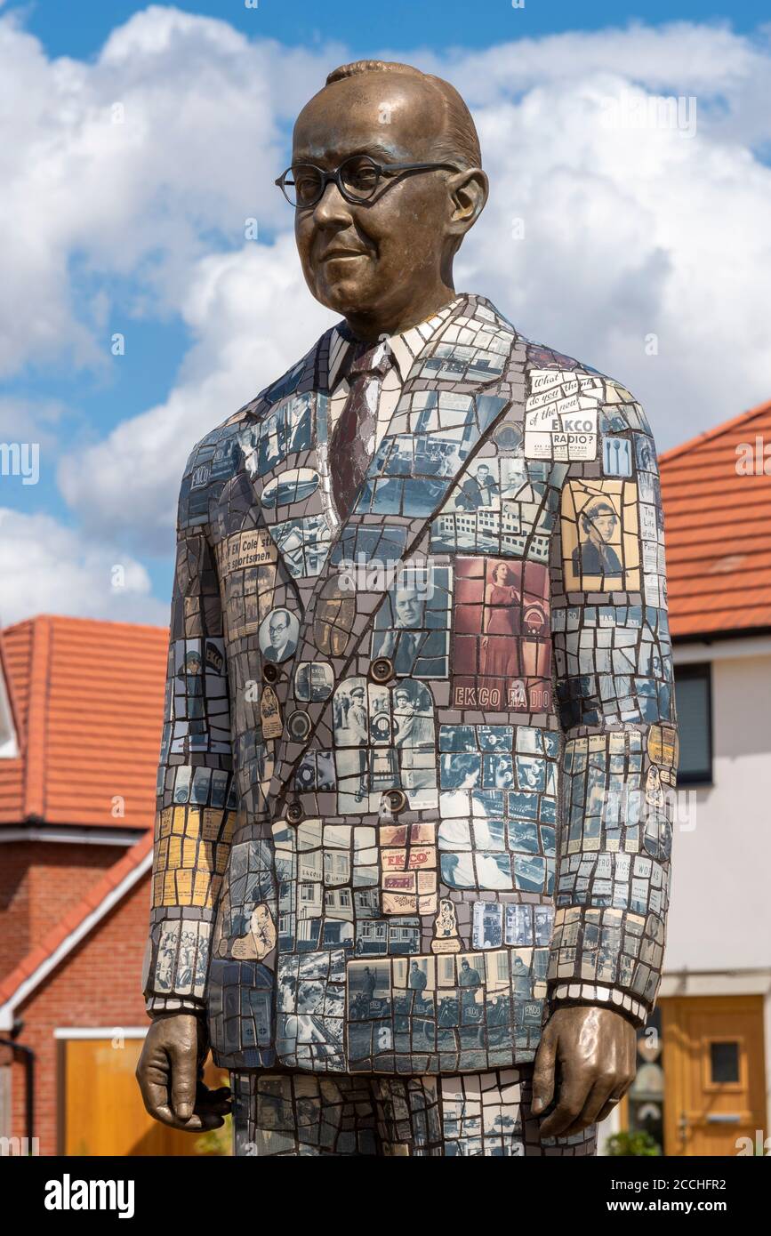 Statue of Eric Cole in housing estate on the site of the EKCO (from ...