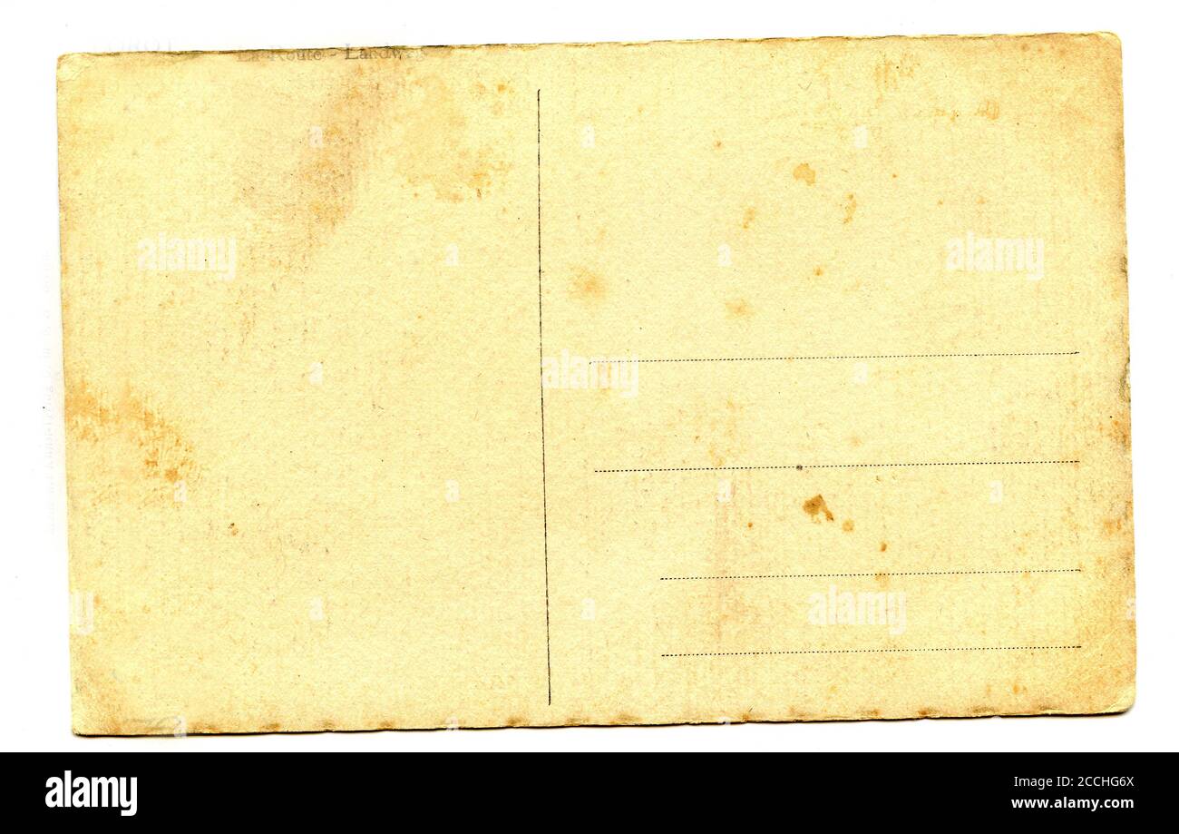 old empty postcard isolated on the white background Stock Photo - Alamy