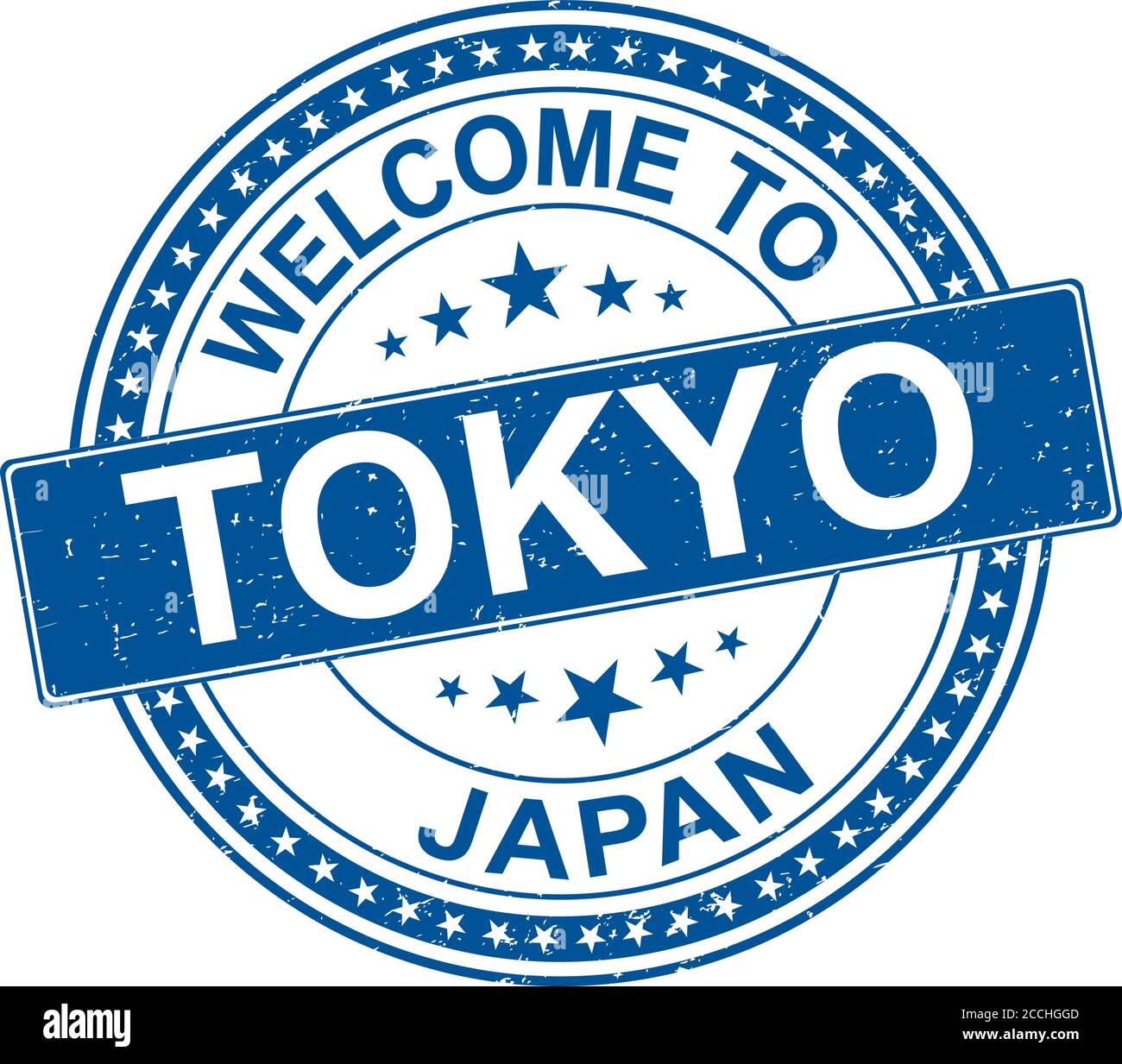 welcome to Tokyo japan blue round grunge welcome to stamp Stock Vector ...