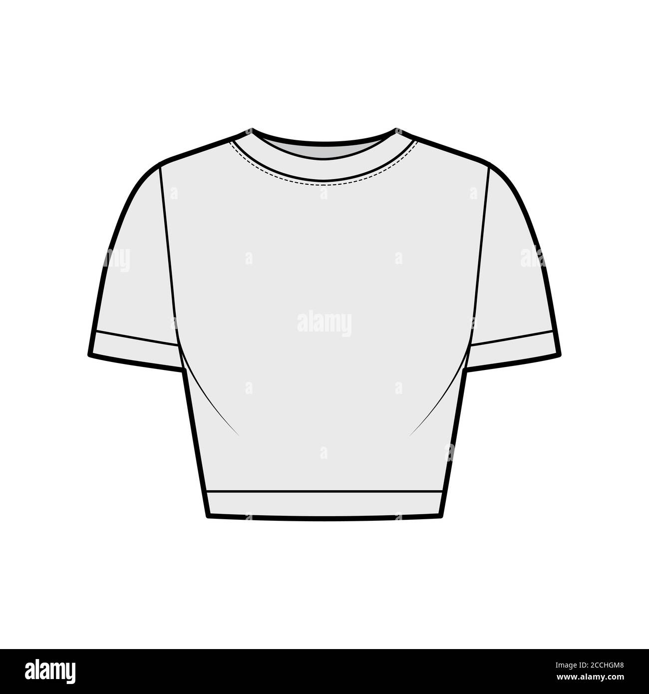 Cropped t shirt Stock Vector Images - Alamy