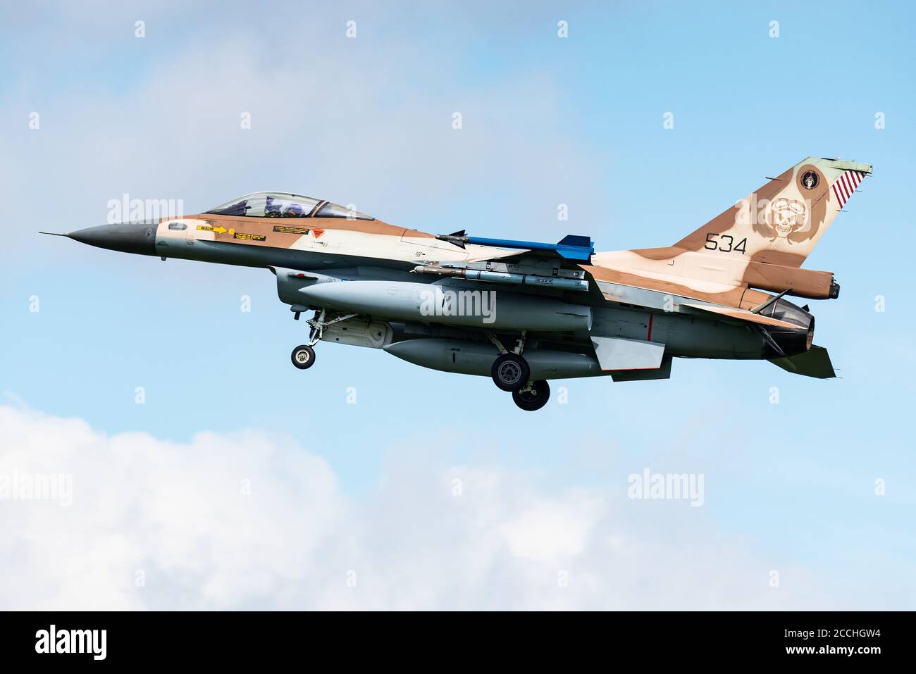 Nörvenich, Germany, August 20, 2020: An Israeli Air Force F-16 'Barak ...