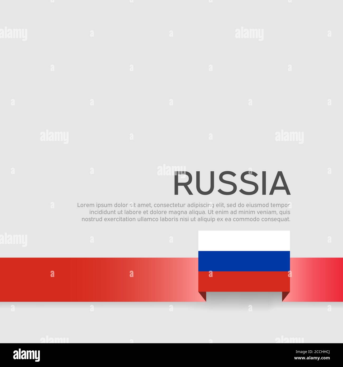 Russia flag background. Ribbon in the color of the russian flag on a ...