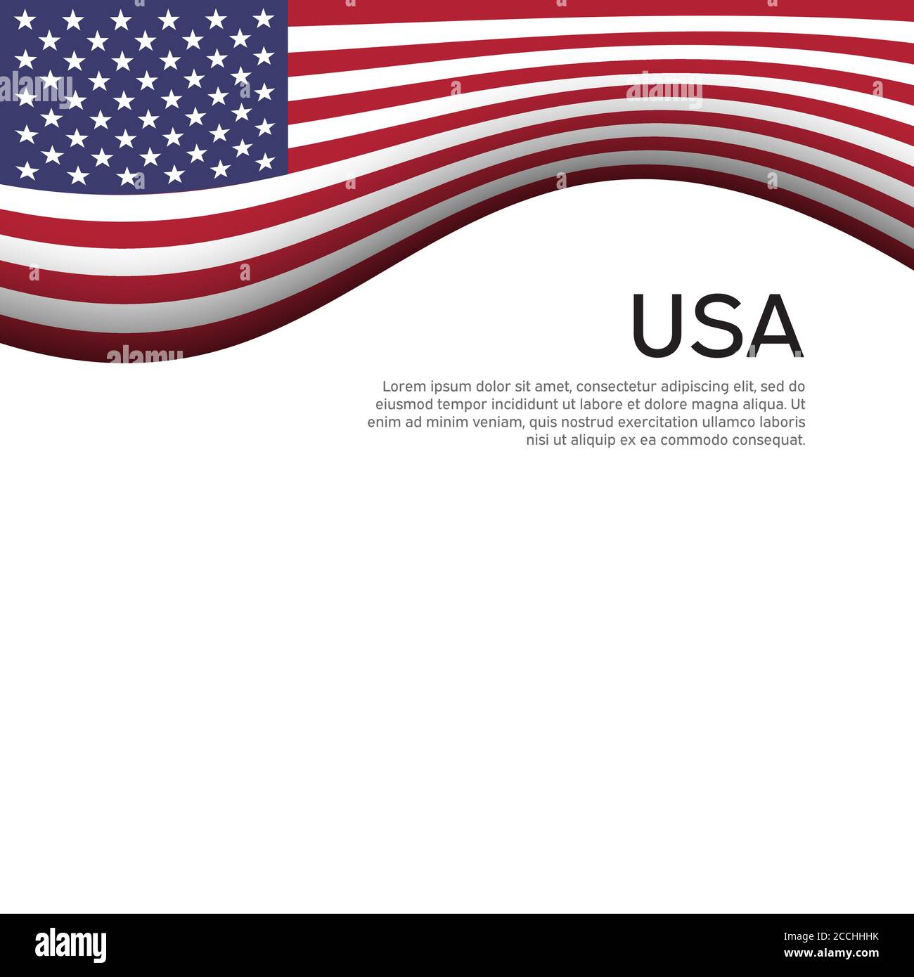 Abstract waving usa flag. Creative background for american patriotic ...