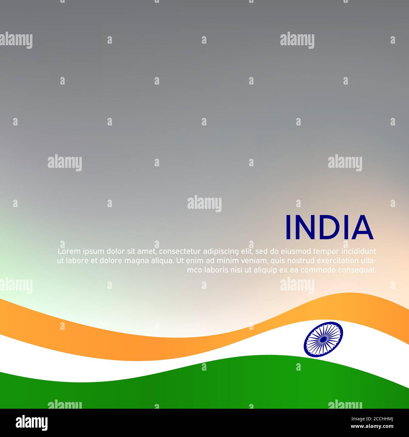Abstract waving flag of india. Creative background for patriotic ...