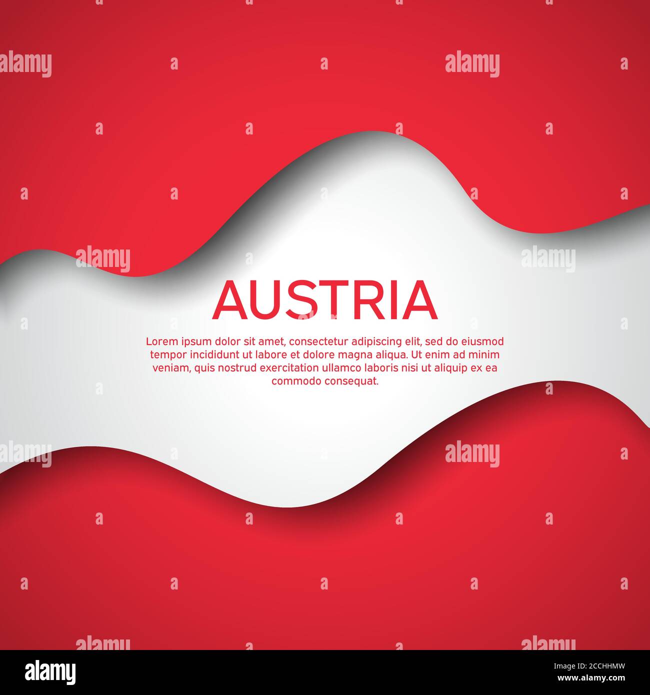 Abstract waving flag austria. Paper cut. Creative background for design ...
