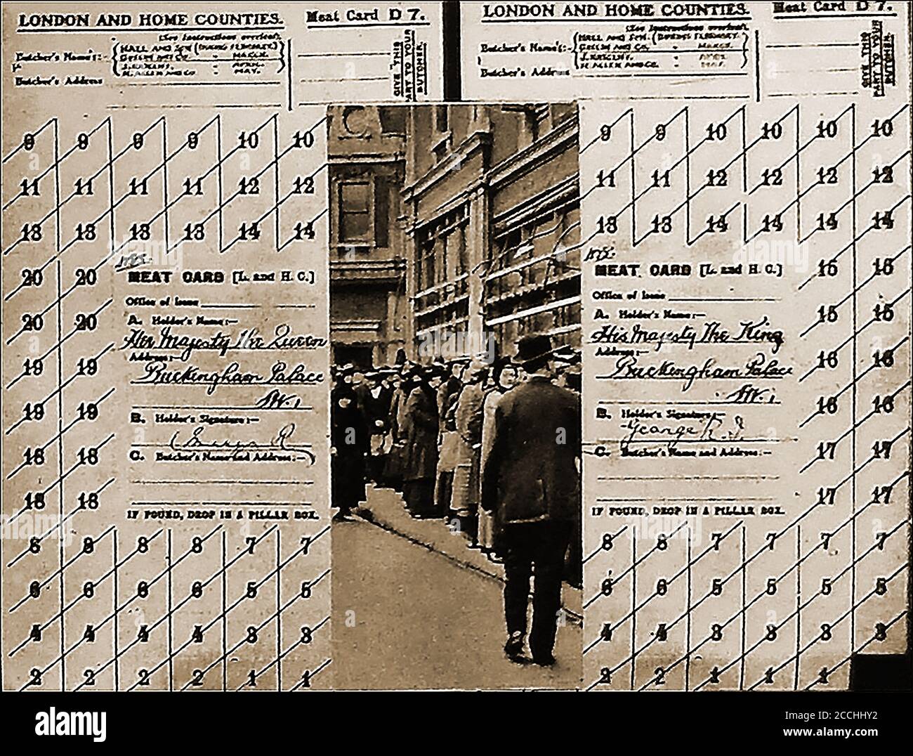 Food ration card hi-res stock photography and images - Alamy