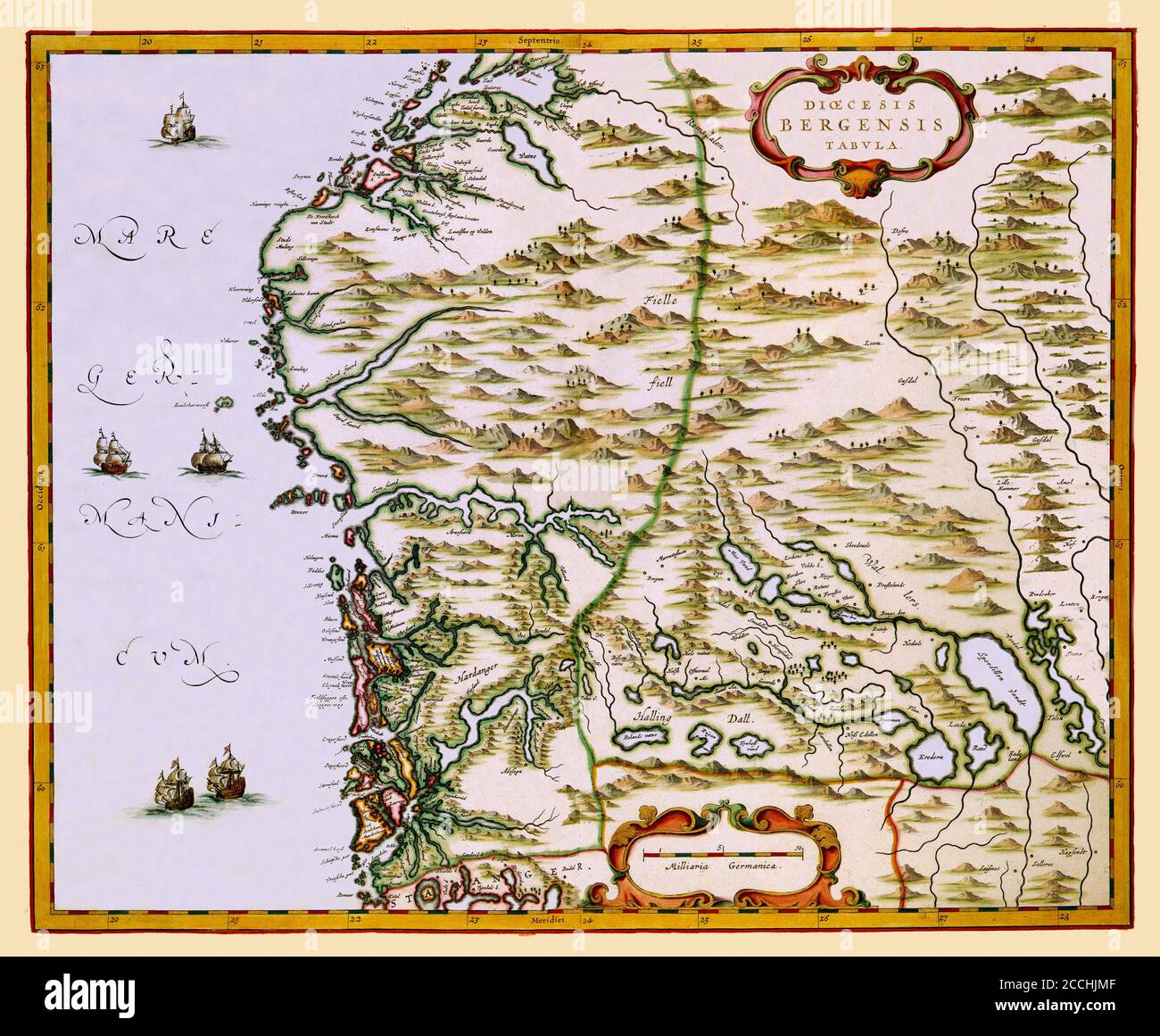 Map of bergen norway 1662 hi-res stock photography and images - Alamy