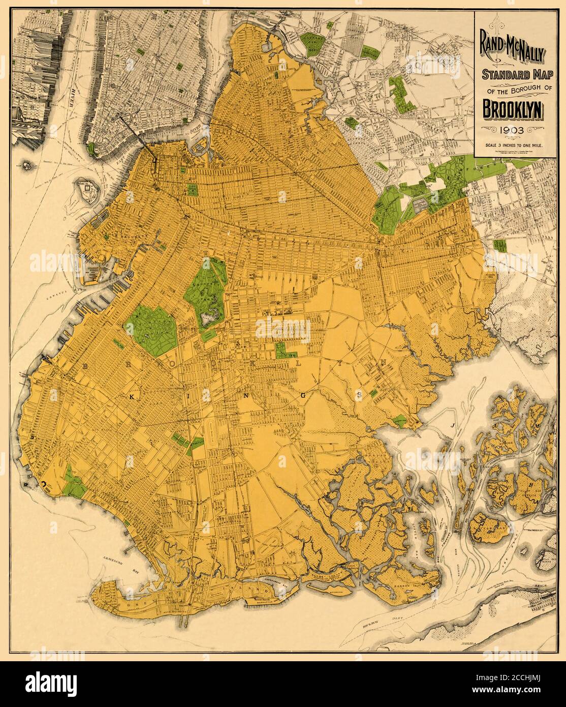 Map of Brooklyn 1903 Stock Photo - Alamy