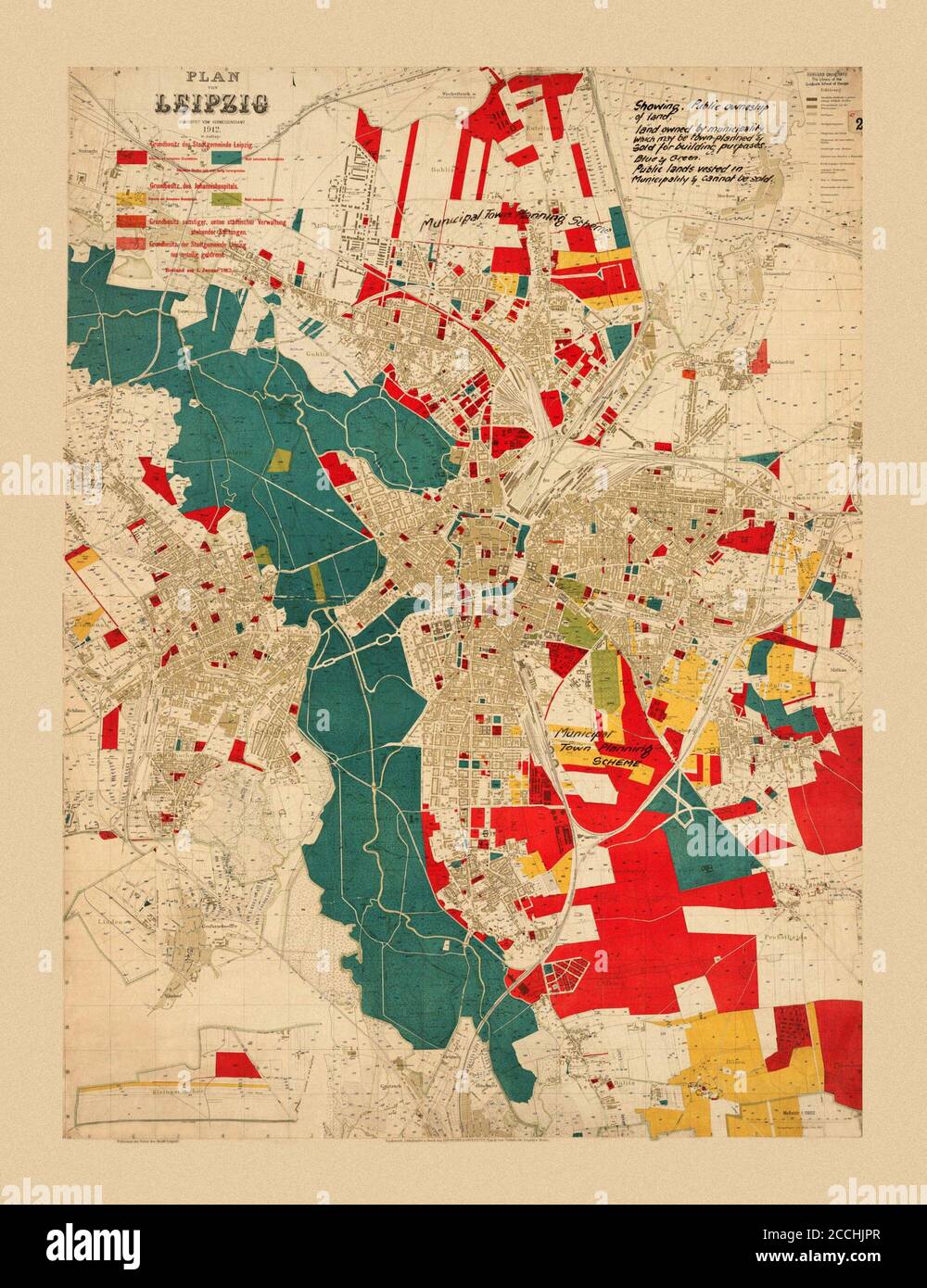 Map Of Leipzig 1912 Stock Photo - Alamy