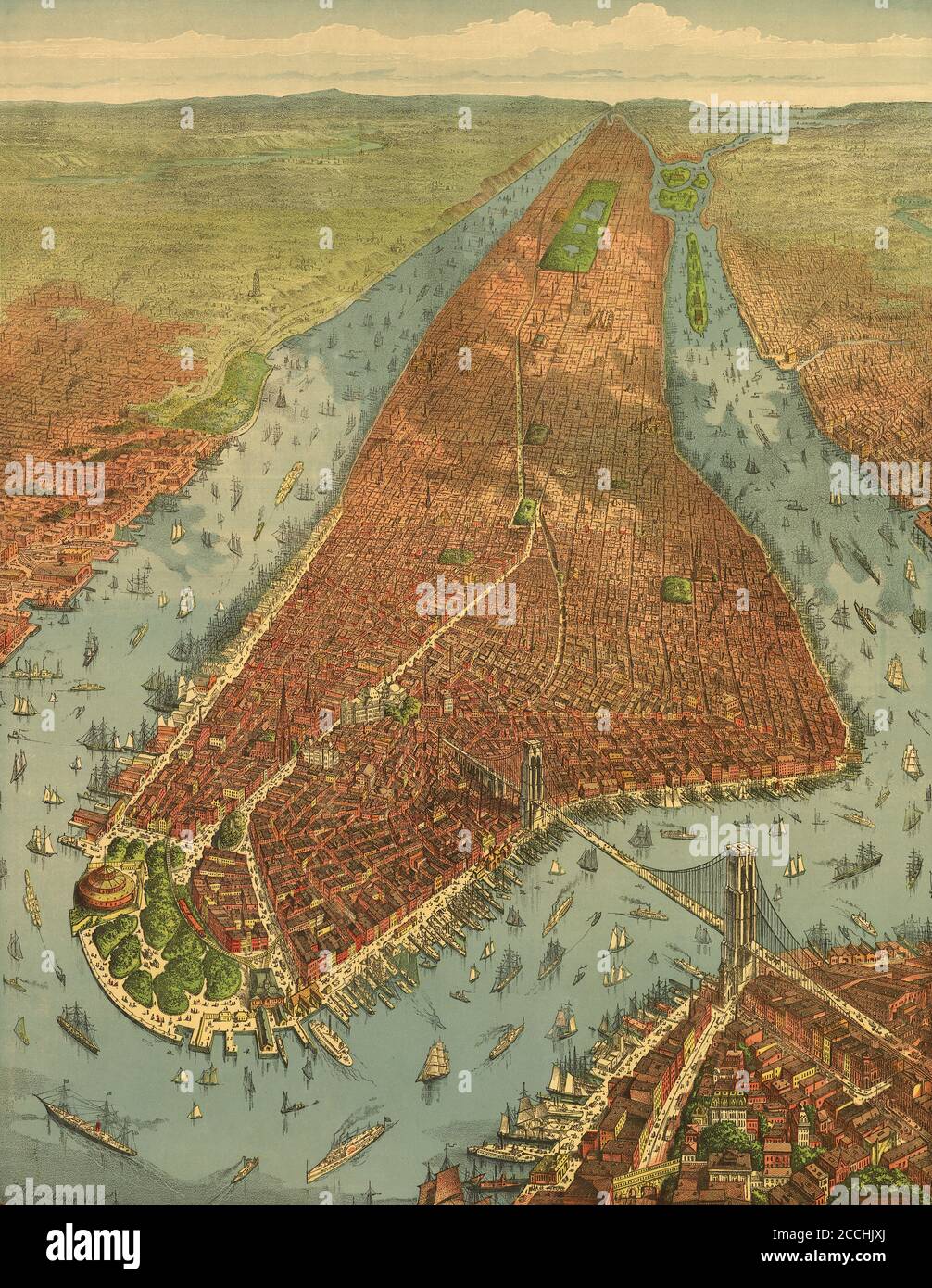 Map Of New York 1879 Stock Photo - Alamy