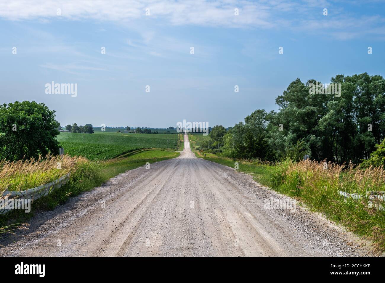 Dirt road in Iowa Stock Photo - Alamy
