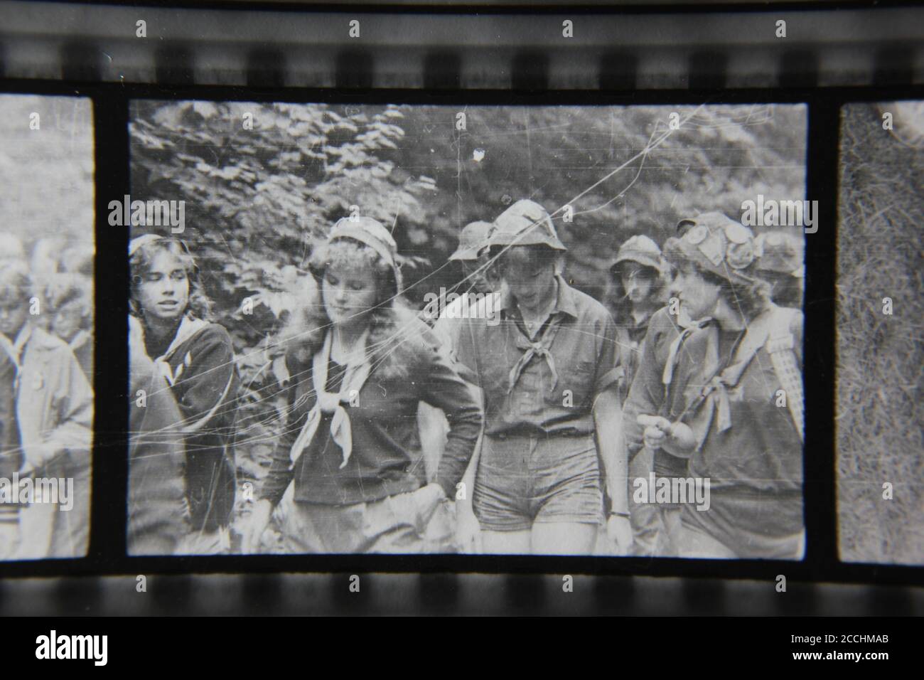 Fine 1970s vintage black and white photography of scouts camping a ...