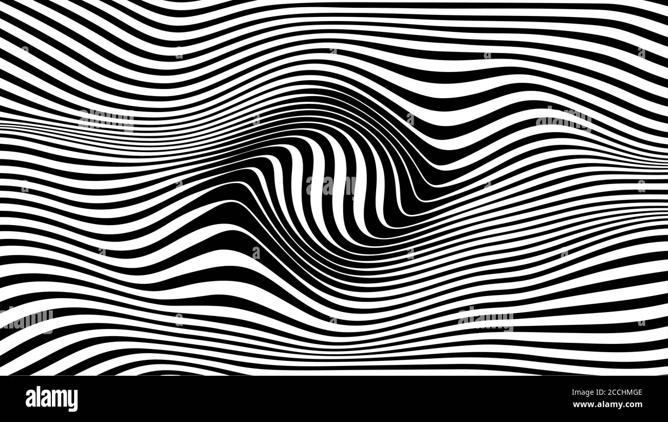 Optical illusion vector geometric illusion. Distorted line illusions of ...