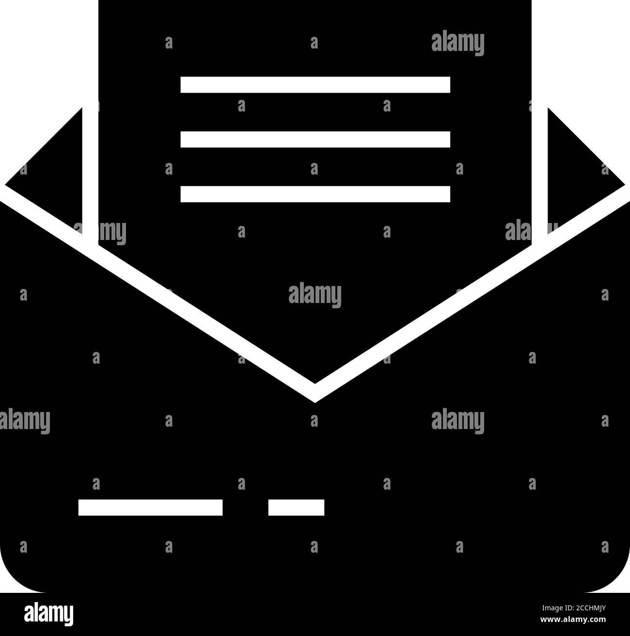 Letter Email Mail Social Media Glyph Icon Stock Photo - Alamy