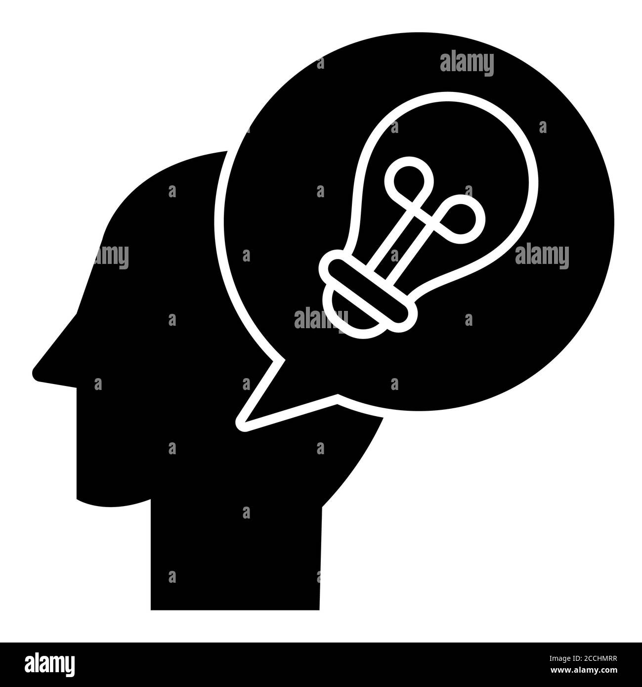 Smart Mind Consulting Glyph Icon Stock Photo - Alamy